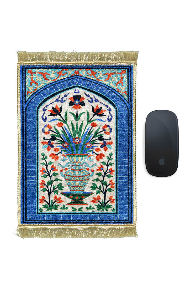 Blue Decorative Small Carpet Mousepad