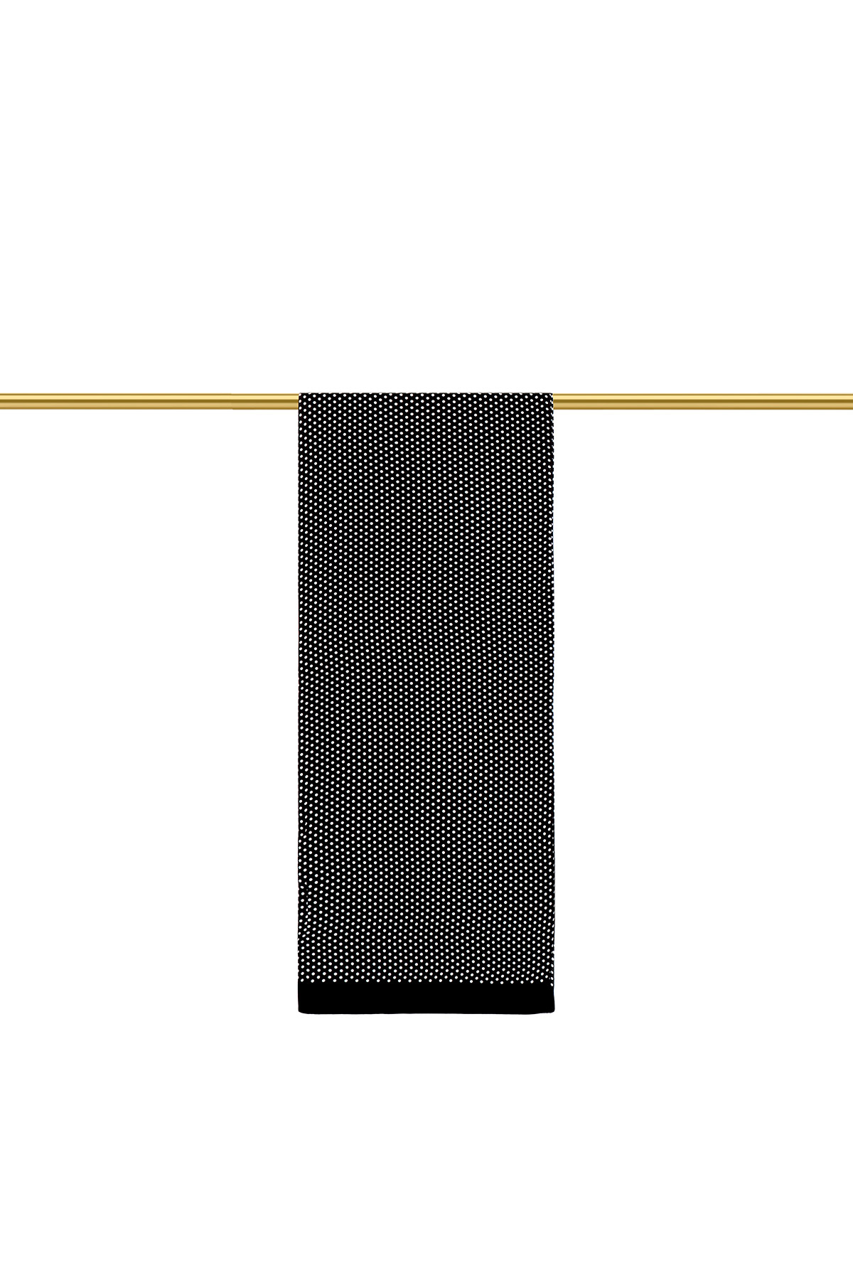 Siyah Desenli Erkek İpek Kaşkol