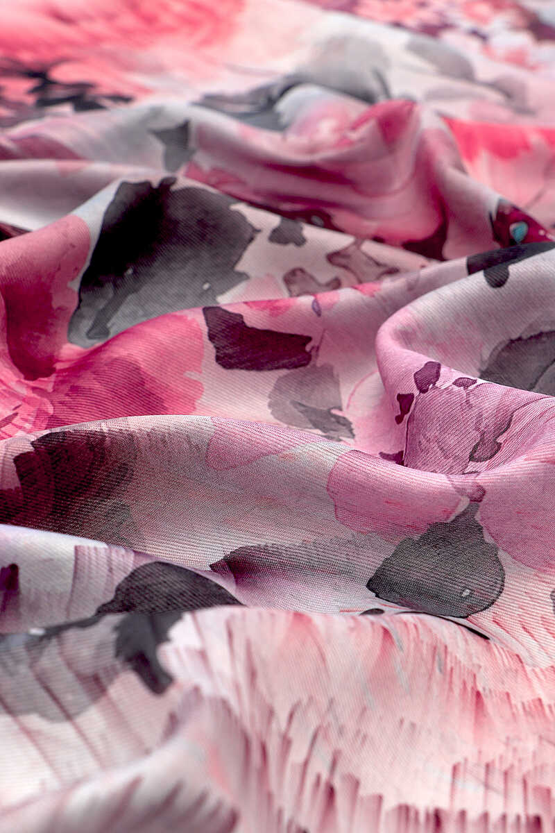 Powder Flower Pattern Soft Square Scarf