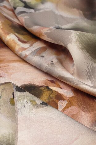 Powder Pastel Pattern Sura Silk Scarf