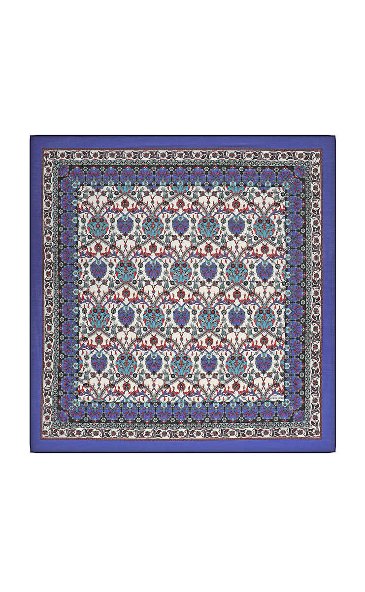 Saks Tile Tulip Pattern Soft Square Scarf