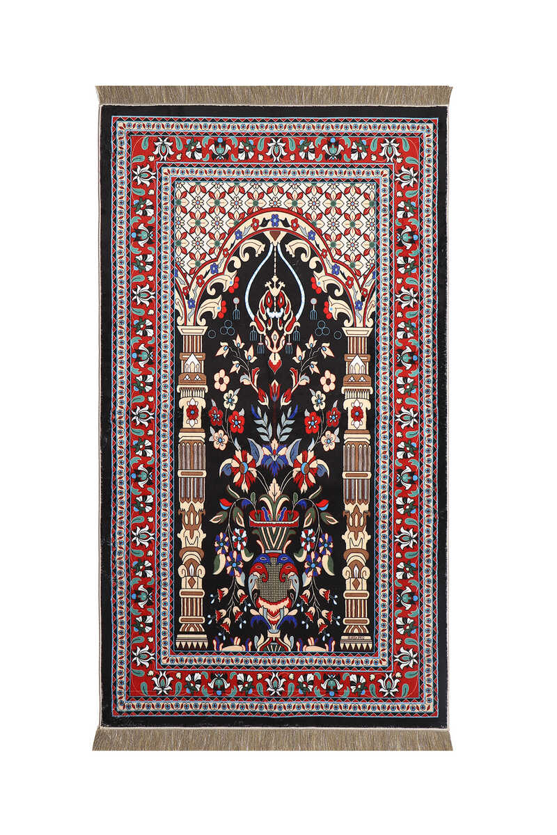 Siyah Bambu Halı Seccade